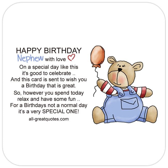 Write Happy Birthday Nephew Wishes In A Card Write Happy Birthday Nephew Wishes In A Card